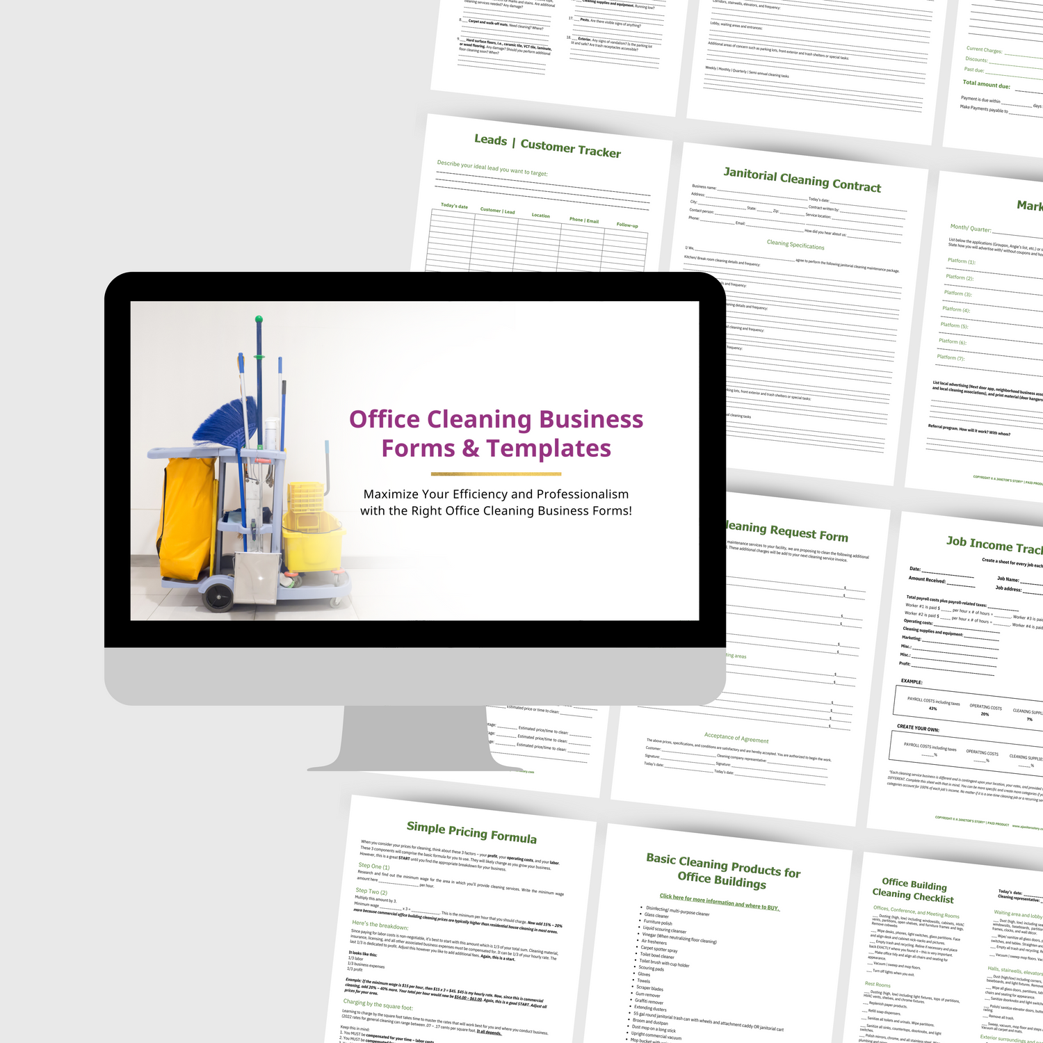 Office Cleaning Business Forms – A Janitor's Story